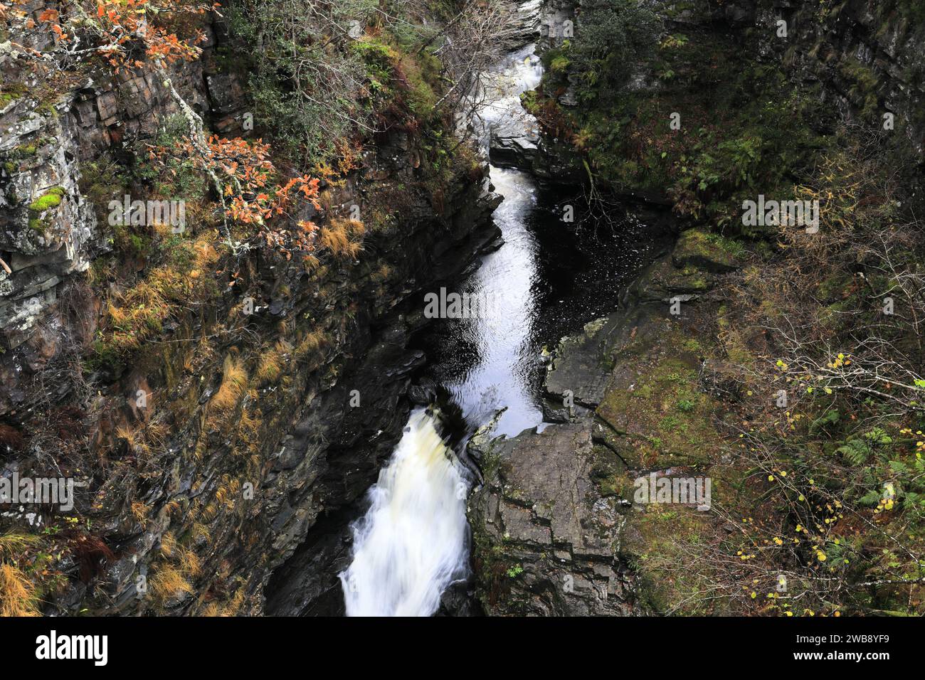 The Corrieshalloch Gorge, Falls of Measach and River Droma, near ...