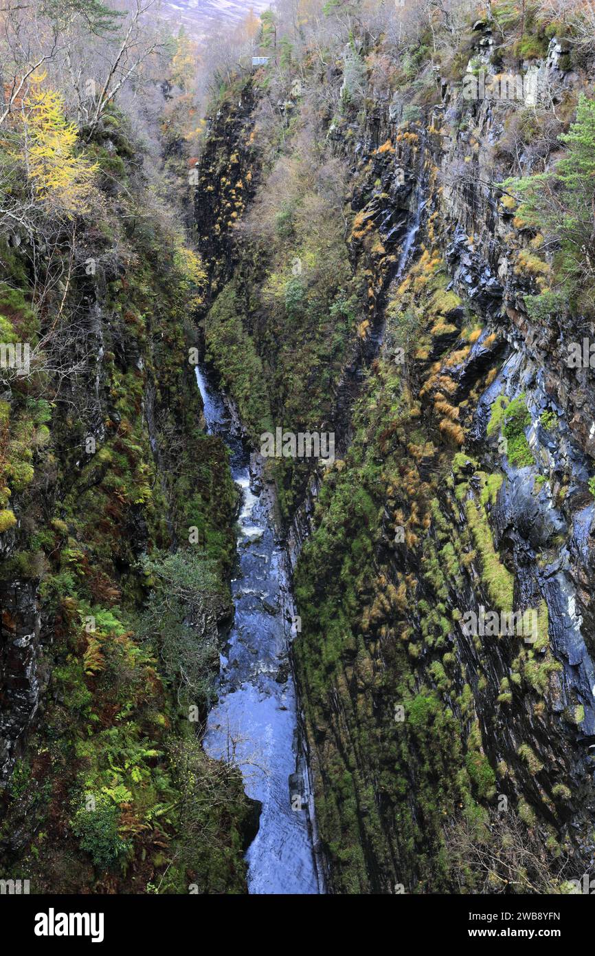 The Corrieshalloch Gorge, Falls of Measach and River Droma, near ...