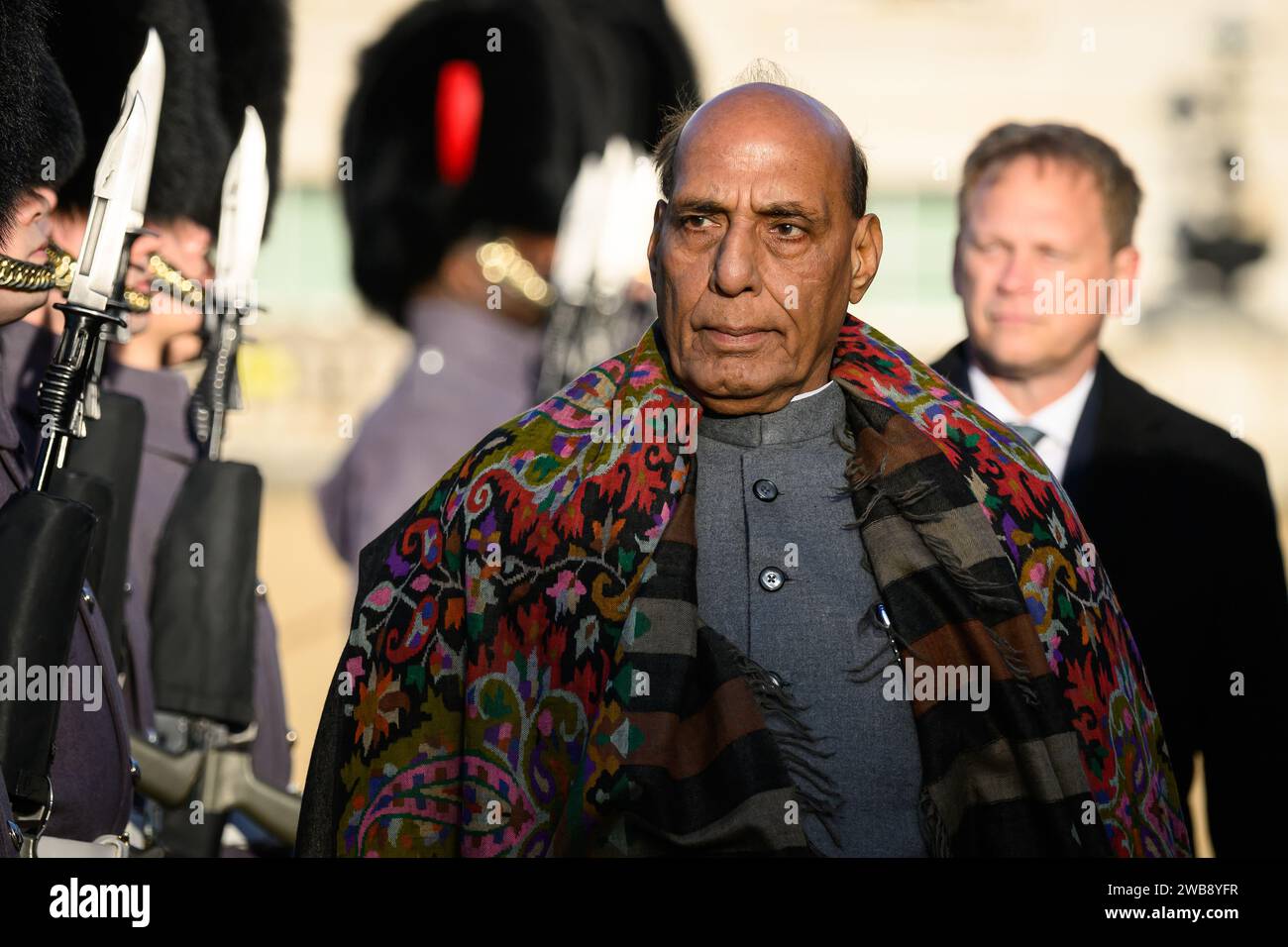 India's Minister of Defence Raksha Mantri Shri Rajnath Singh inspecting ...