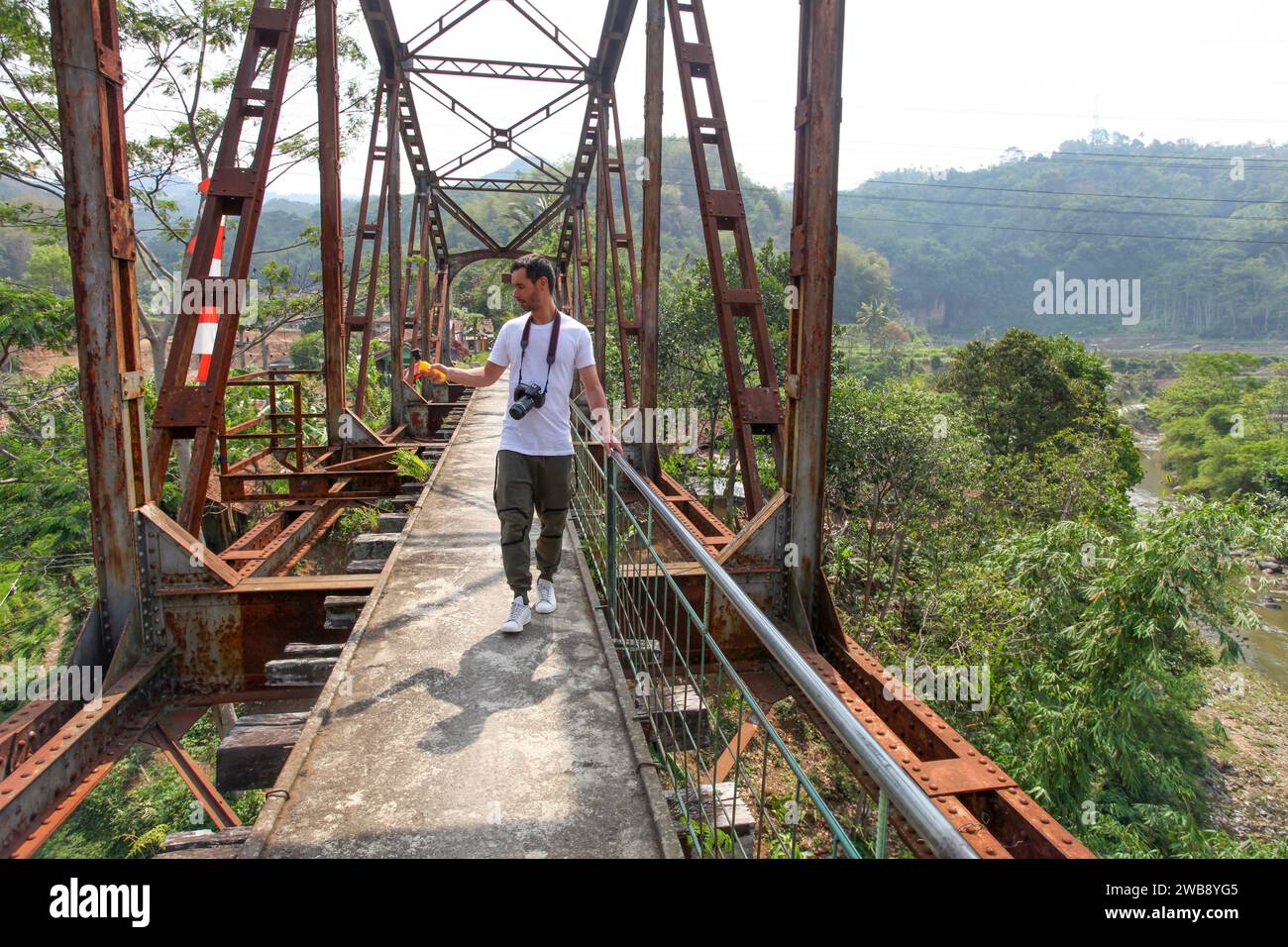 Sungapan old Dutch Railway Bridge in Ciwidey, West Java, Indonesia ...