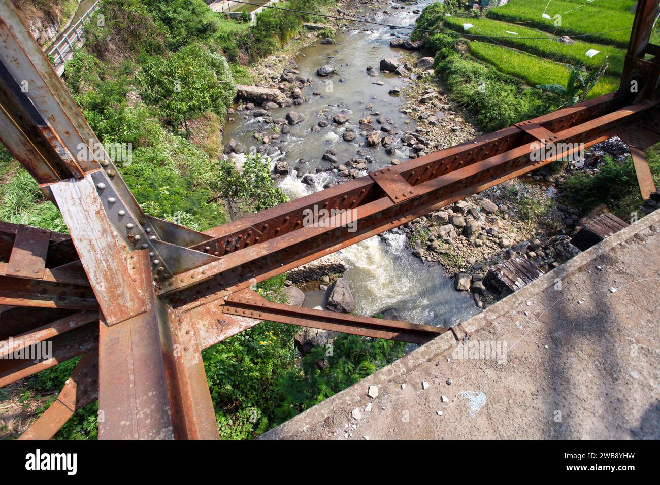 Sungapan old Dutch Railway Bridge in Ciwidey, West Java, Indonesia ...