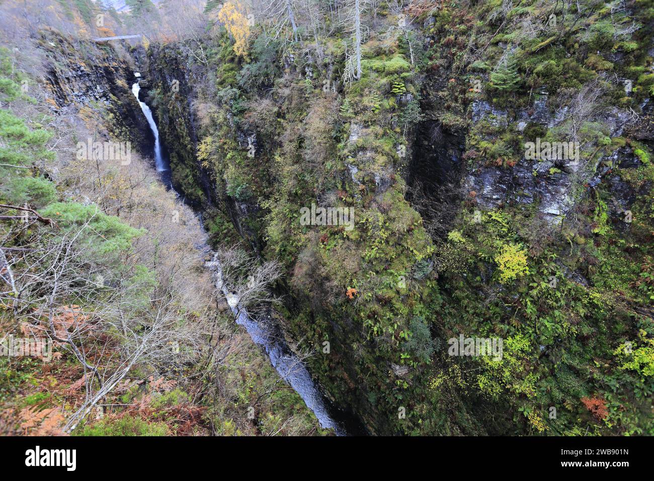 The Corrieshalloch Gorge, Falls of Measach and River Droma, near ...