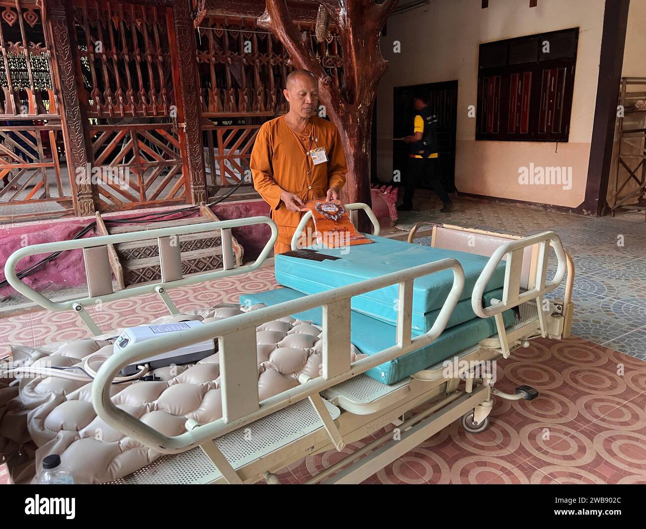 Assemble the electrical bed patient by monk , 11 January 2024 , Buriram ...