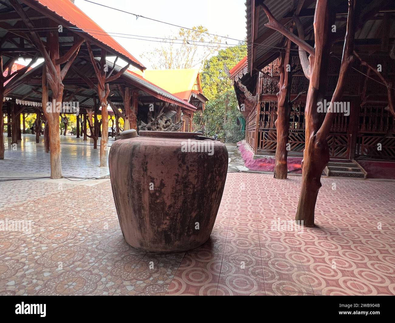 Ancient big jar , Drinking water tank, water supply, running water, tap ...