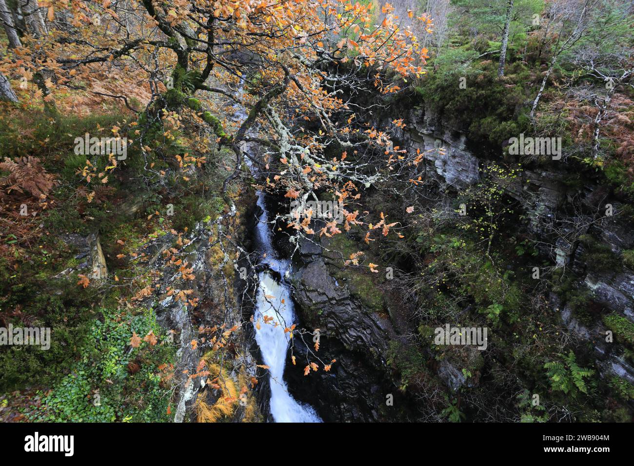 The Corrieshalloch Gorge, Falls of Measach and River Droma, near ...