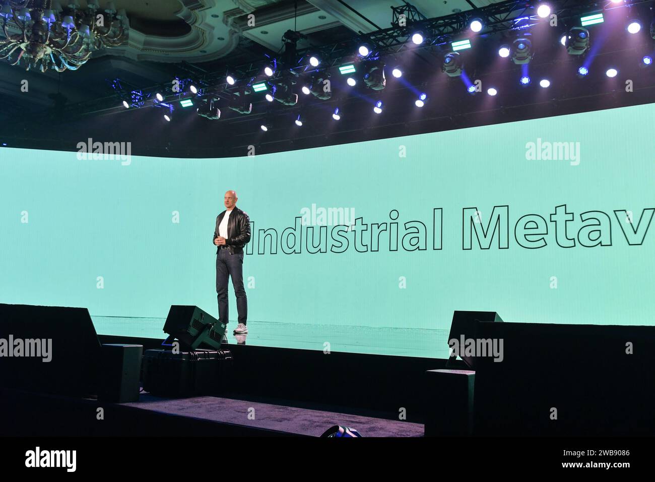 LAS VEGAS, NV - JANUARY 8: CEO Dr. Roland Busch speaking at Siemens key ...