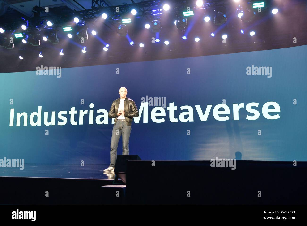 LAS VEGAS, NV - JANUARY 8: CEO Dr. Roland Busch speaking at Siemens key ...