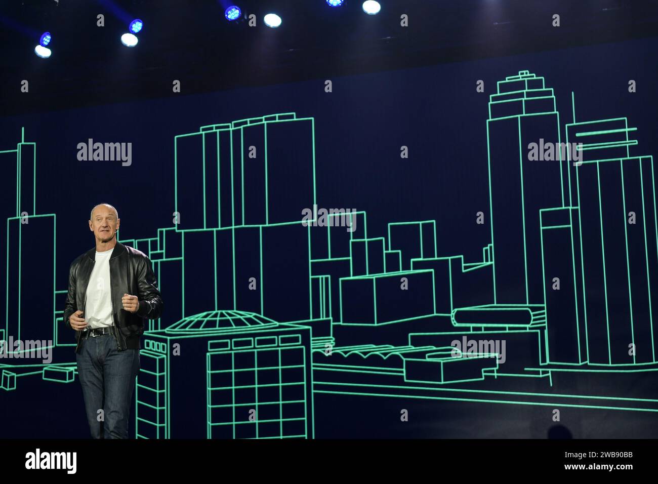 LAS VEGAS, NV - JANUARY 8: CEO Dr. Roland Busch speaking at Siemens key ...