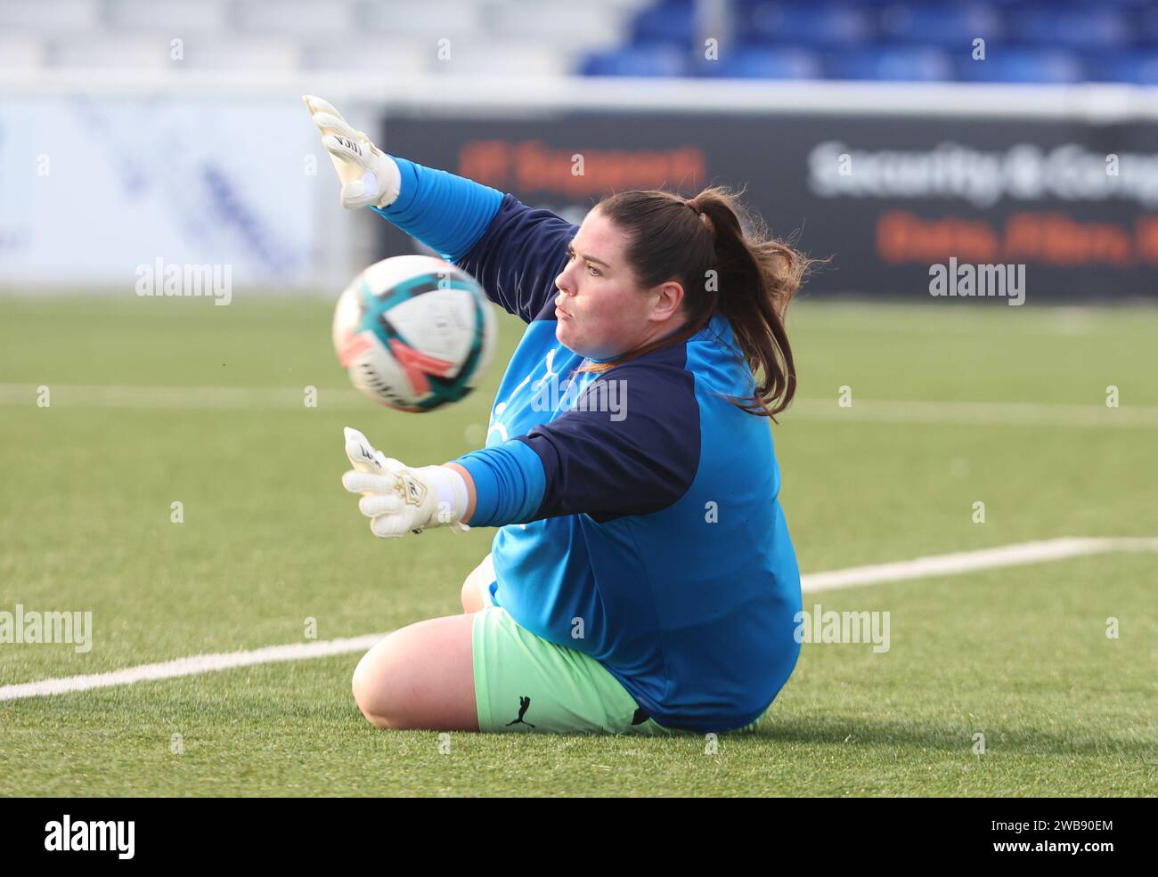 Alex Baker of Billericay Town Women during the pre-match warm-up during ...