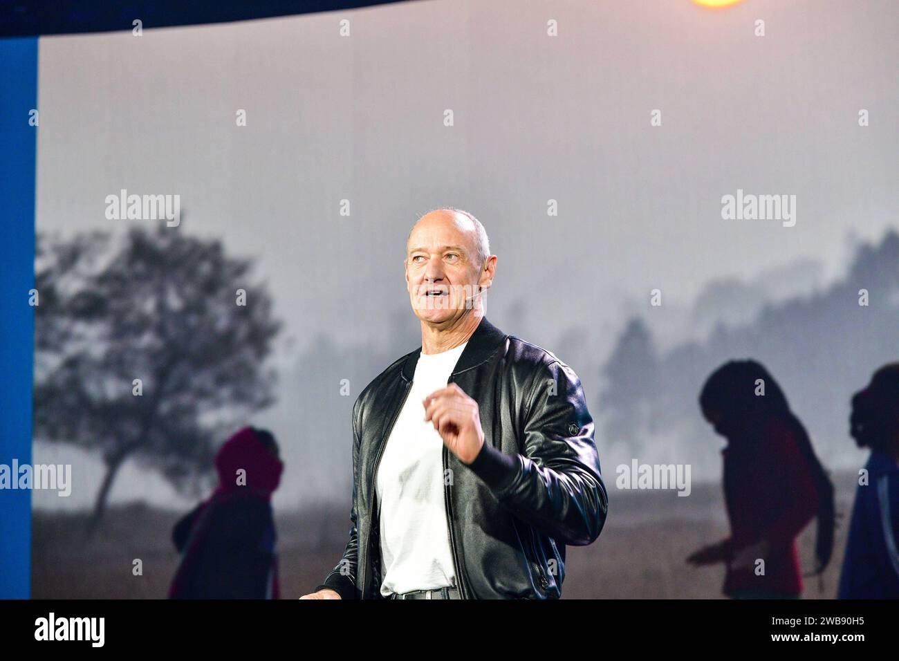 LAS VEGAS, NV - JANUARY 8: CEO Dr. Roland Busch speaking at Siemens key ...
