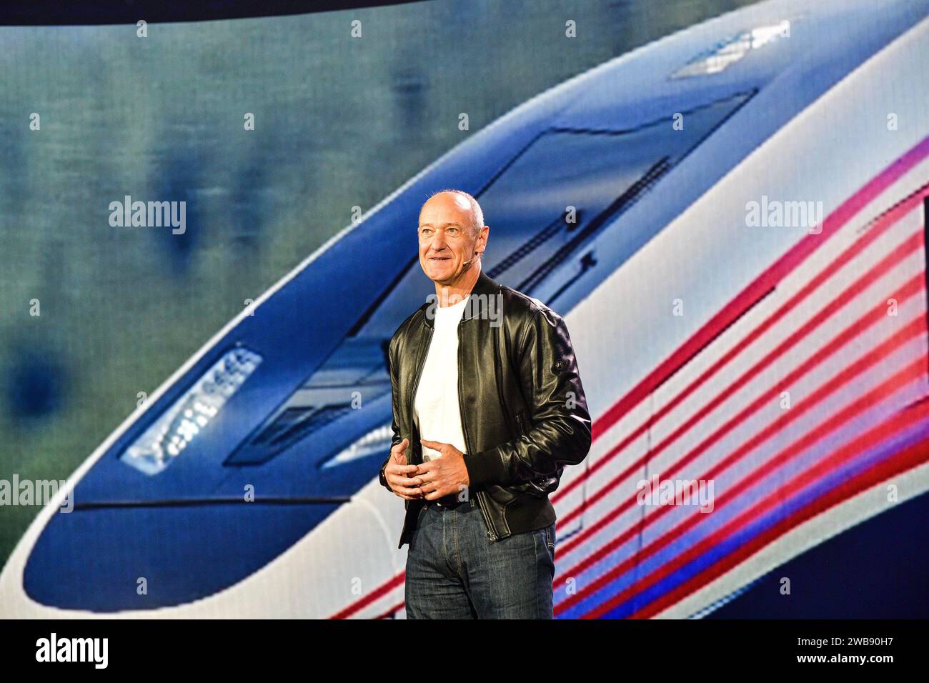 LAS VEGAS, NV - JANUARY 8: CEO Dr. Roland Busch speaking at Siemens key ...