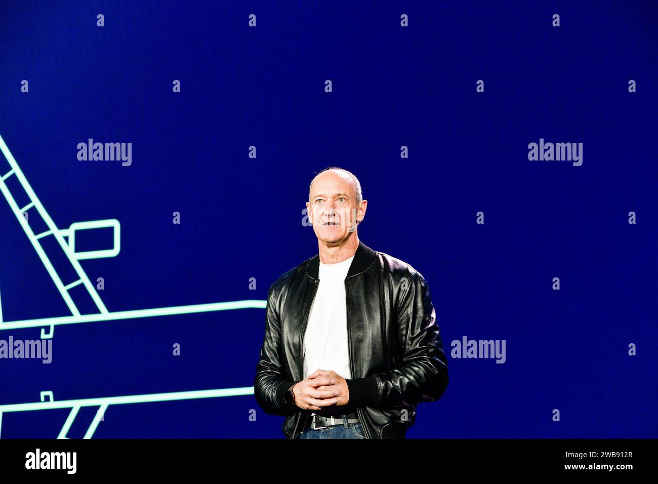 LAS VEGAS, NV - JANUARY 8: CEO Dr. Roland Busch speaking at Siemens key ...