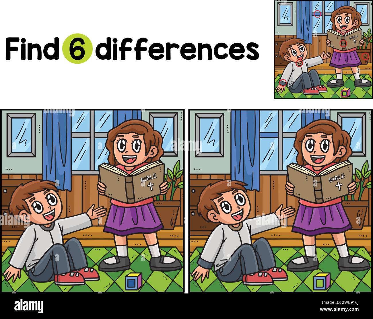 Differences educational game children Cut Out Stock Images & Pictures ...