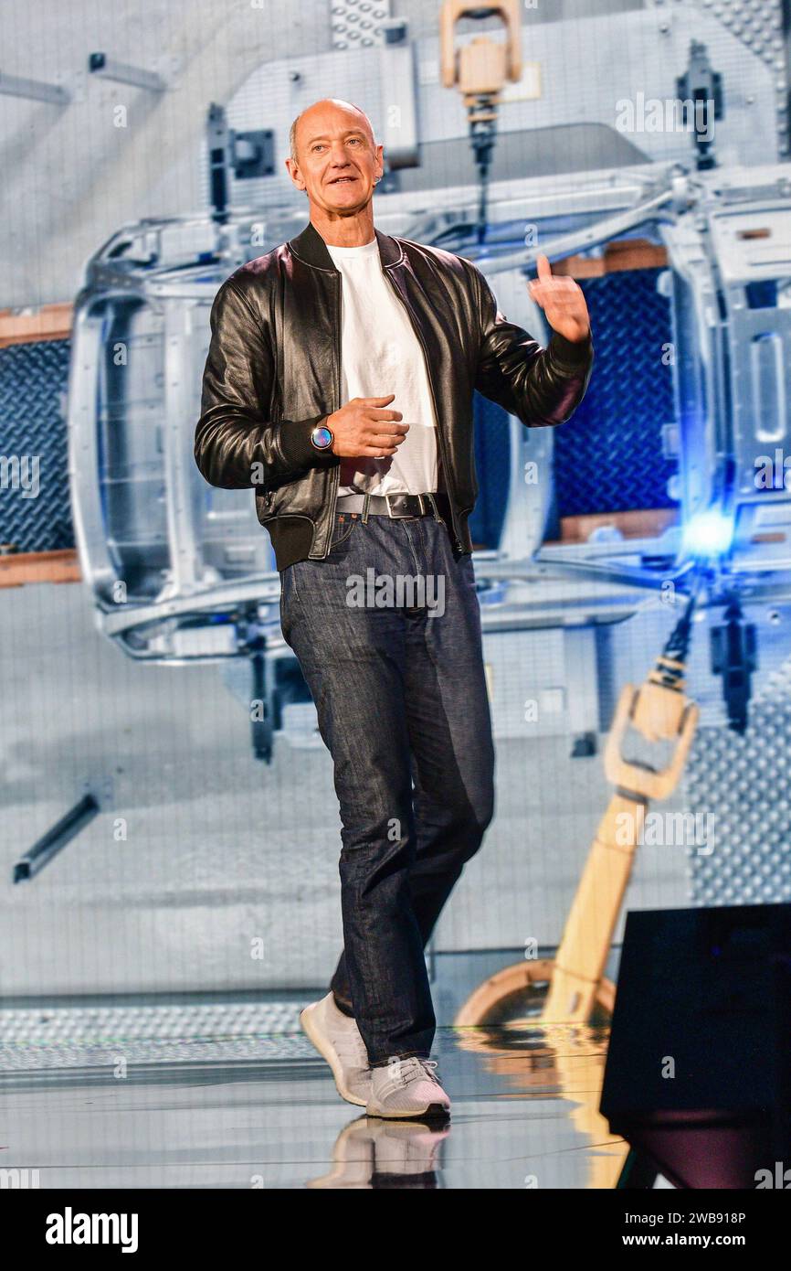 LAS VEGAS, NV - JANUARY 8: CEO Dr. Roland Busch speaking at Siemens key ...