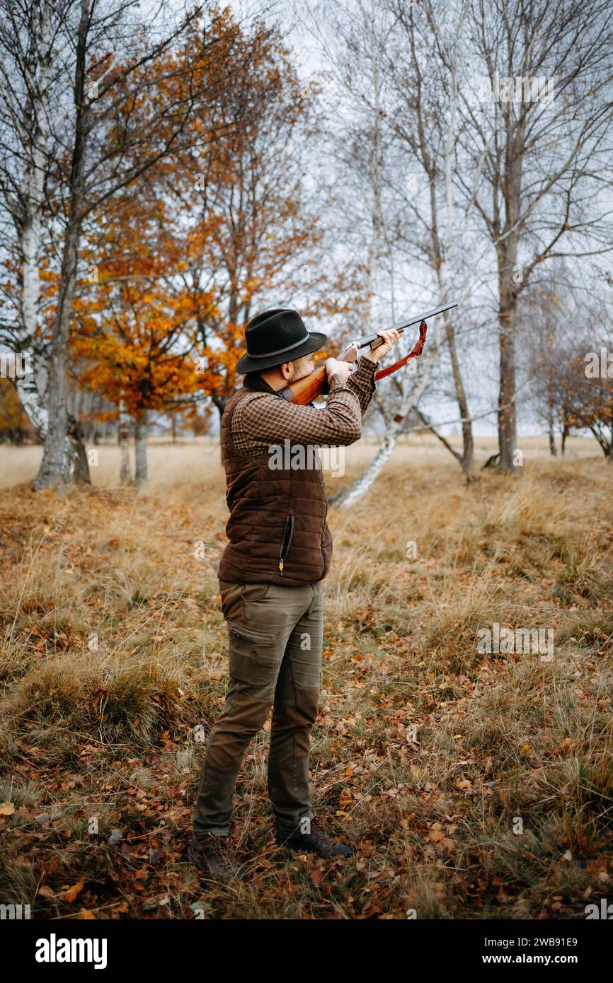 Happy hunter man hunting hi-res stock photography and images - Alamy