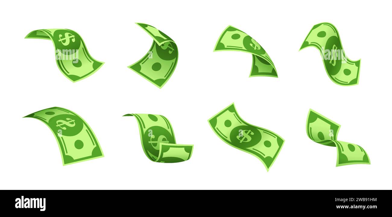 Cartoon money flying hi-res stock photography and images - Alamy