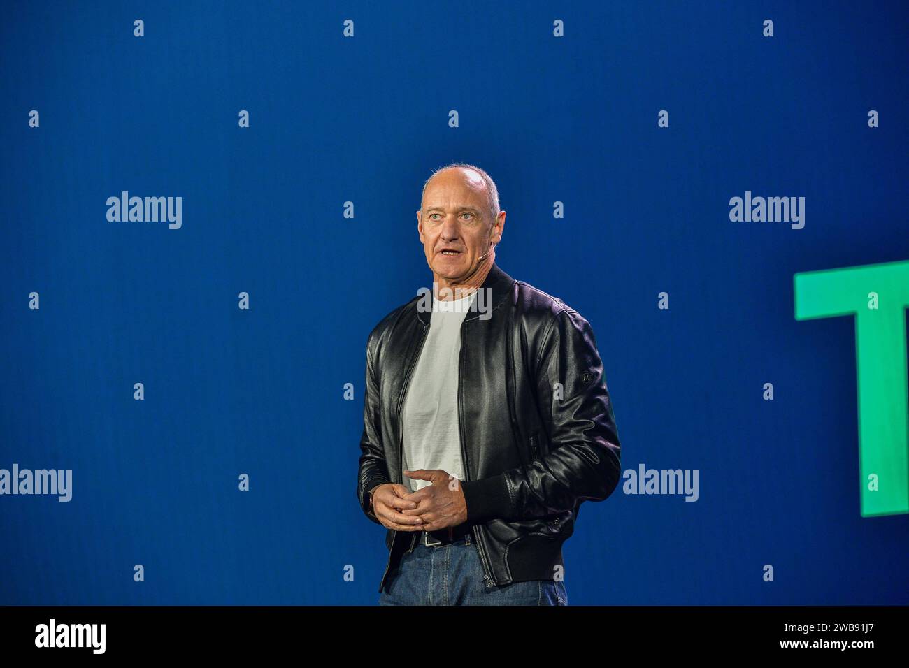 LAS VEGAS, NV - JANUARY 8: CEO Dr. Roland Busch speaking at Siemens key ...