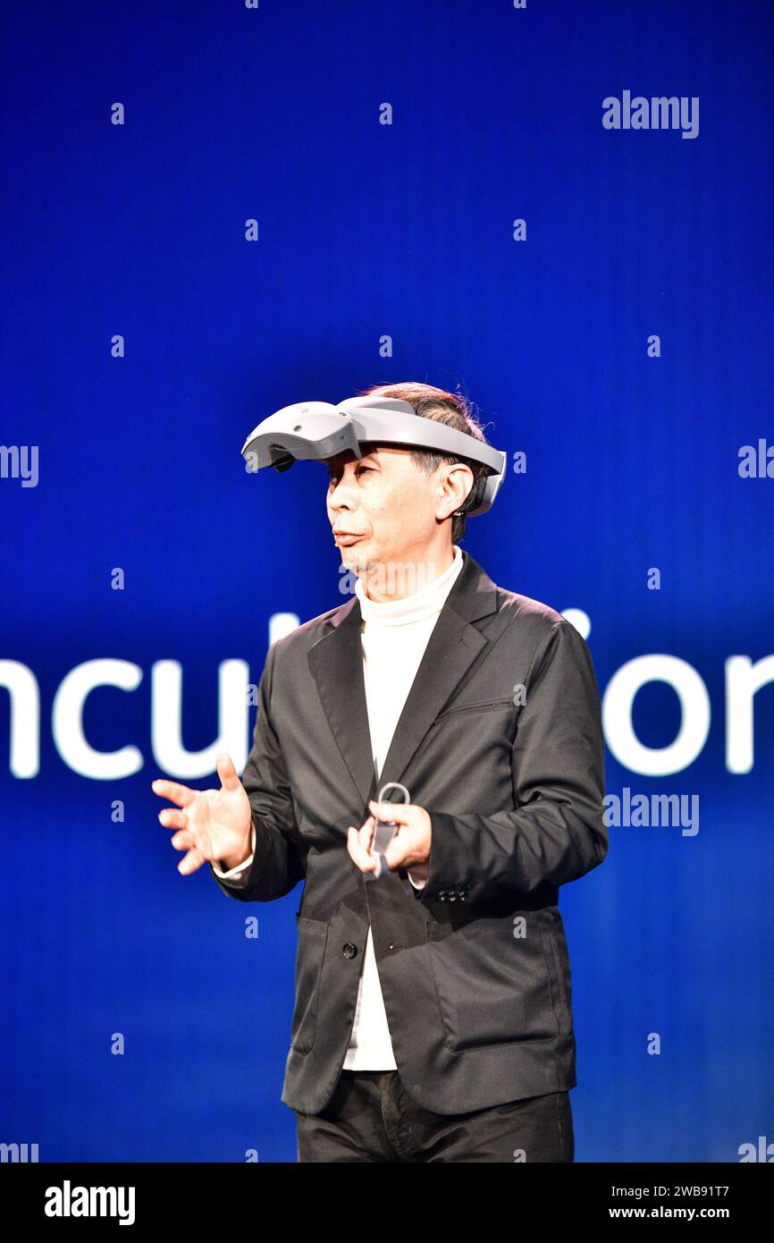 LAS VEGAS, NV - JANUARY 8: Yoshinori Yoshi Matsumoto speaking at Siemens key note during CES ...