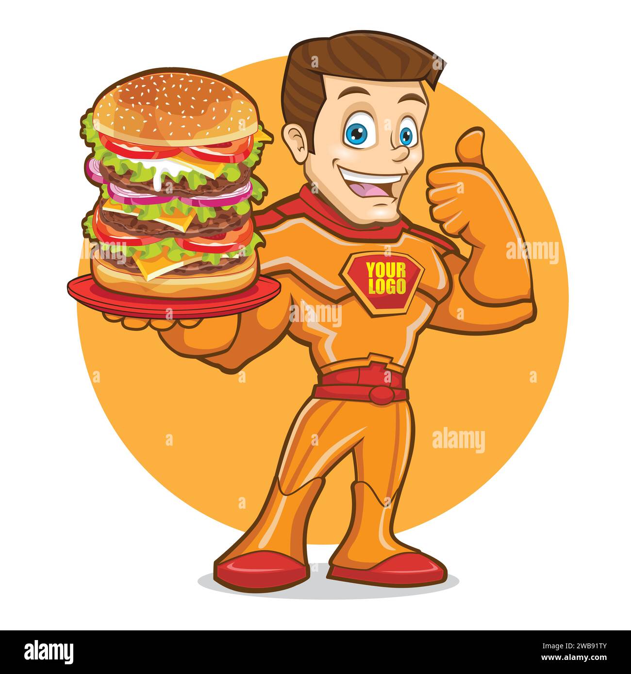 Cartoon fast food superhero Stock Vector Images - Alamy