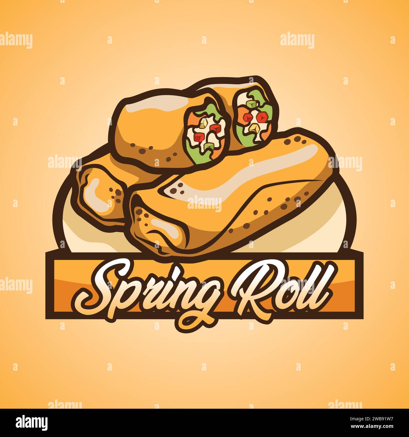 Spring Roll Illustration Vector Design Stock Vector Image & Art - Alamy