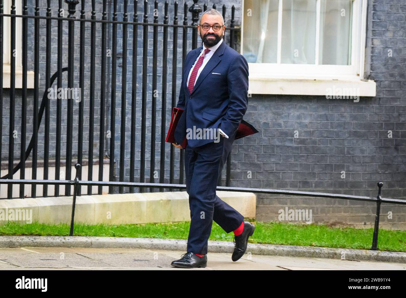 London, UK. 9 January 2023. Home Secretary James Cleverly attending a ...