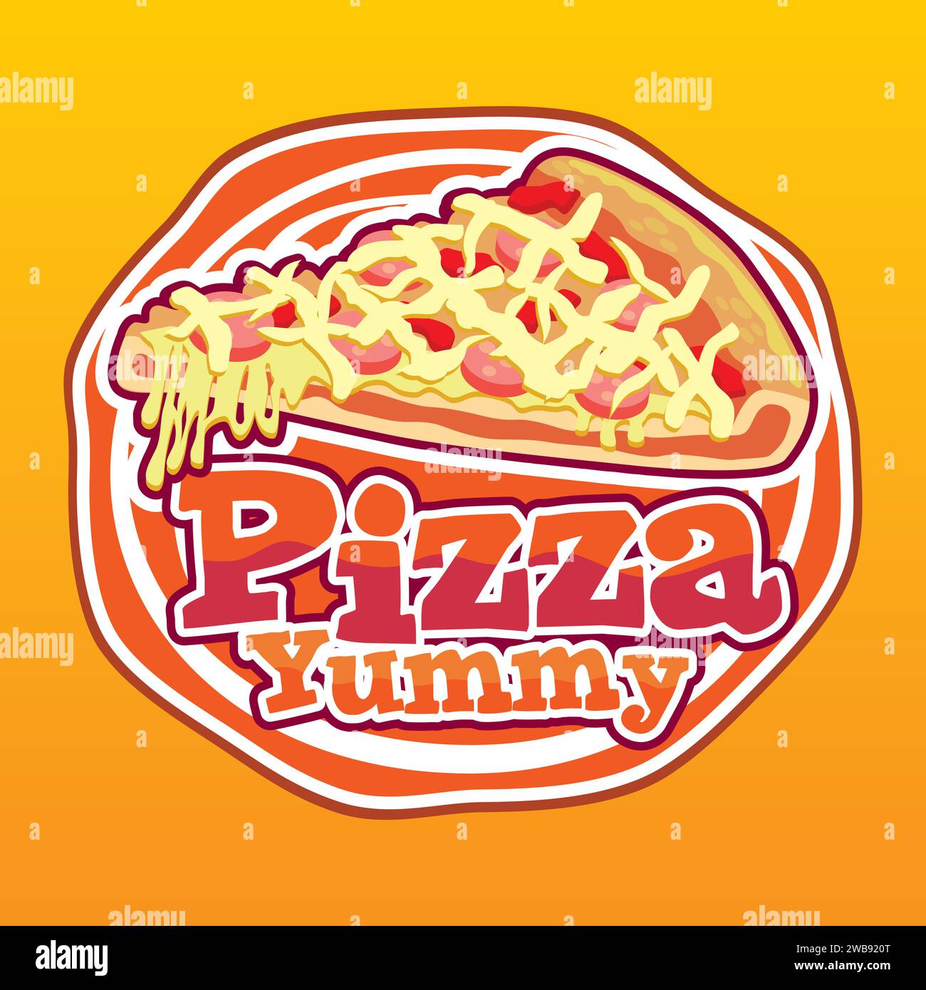 Pizza Yummy Logo Design Stock Vector Image & Art - Alamy
