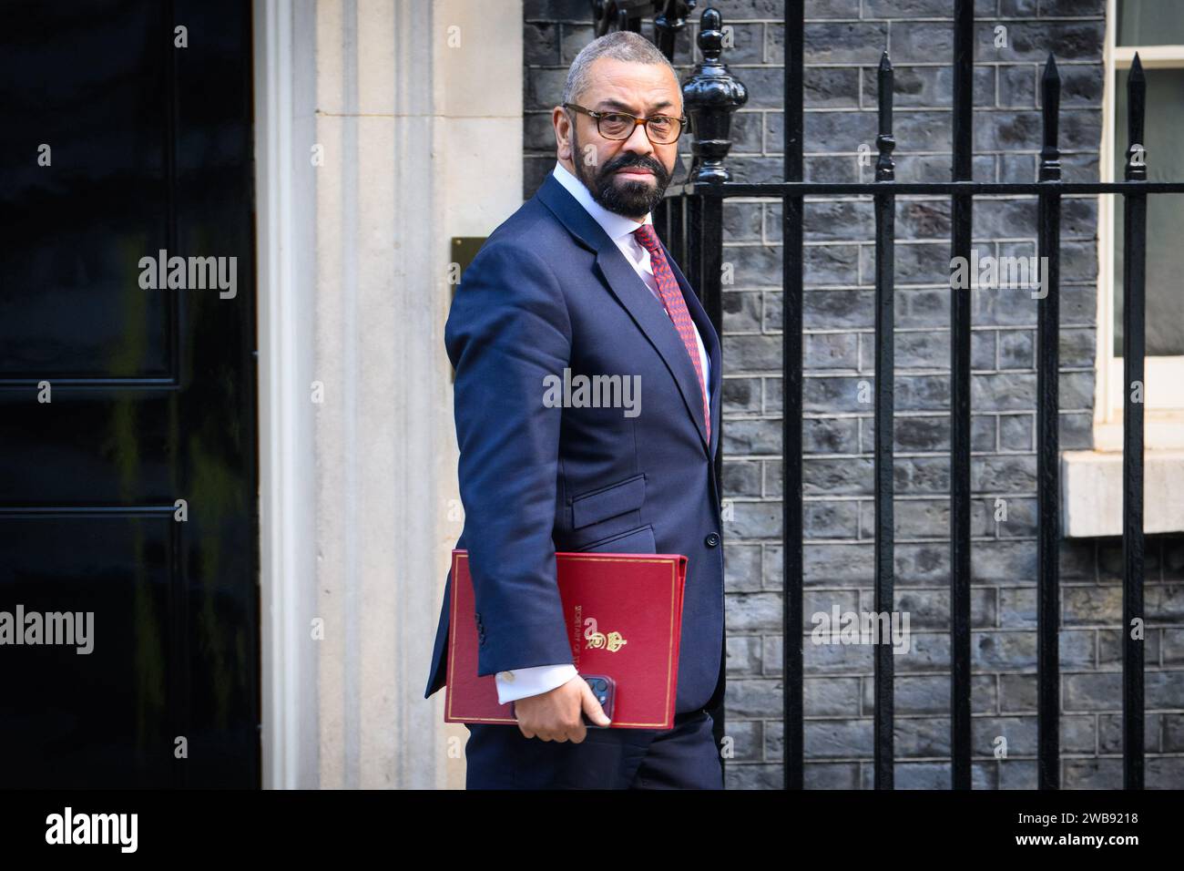 London, UK. 9 January 2023. Home Secretary James Cleverly attending a ...