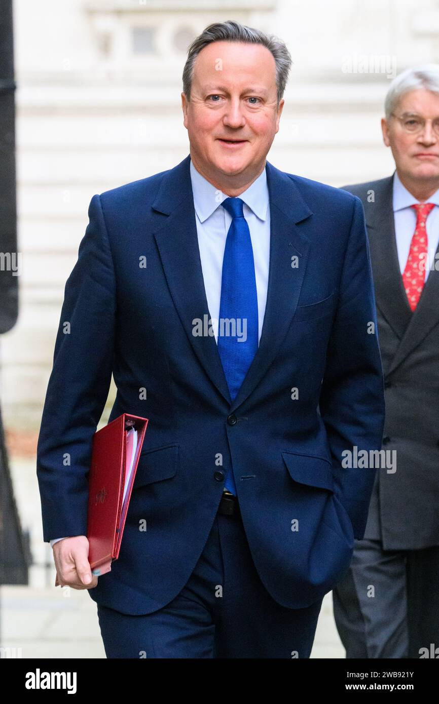 London, UK. 9 January 2023. Foreign Secretary Lord David Cameron ...