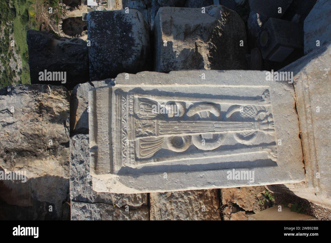 Ephesus, Turkey an ancient stone relief advertising a doctors office or ...