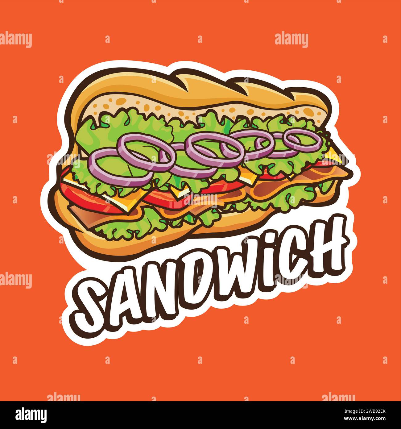 Sub Sandwich Logo Vector Design Stock Vector Image & Art - Alamy
