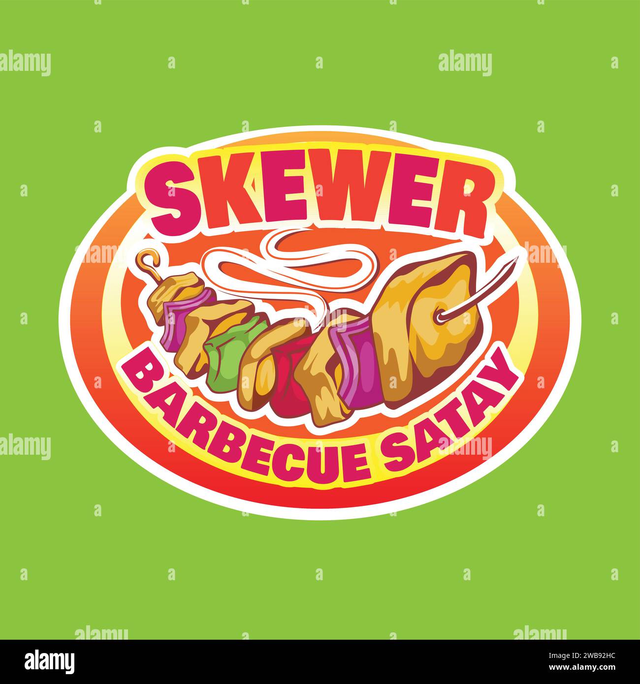 Skewers with sauce Stock Vector Images - Alamy