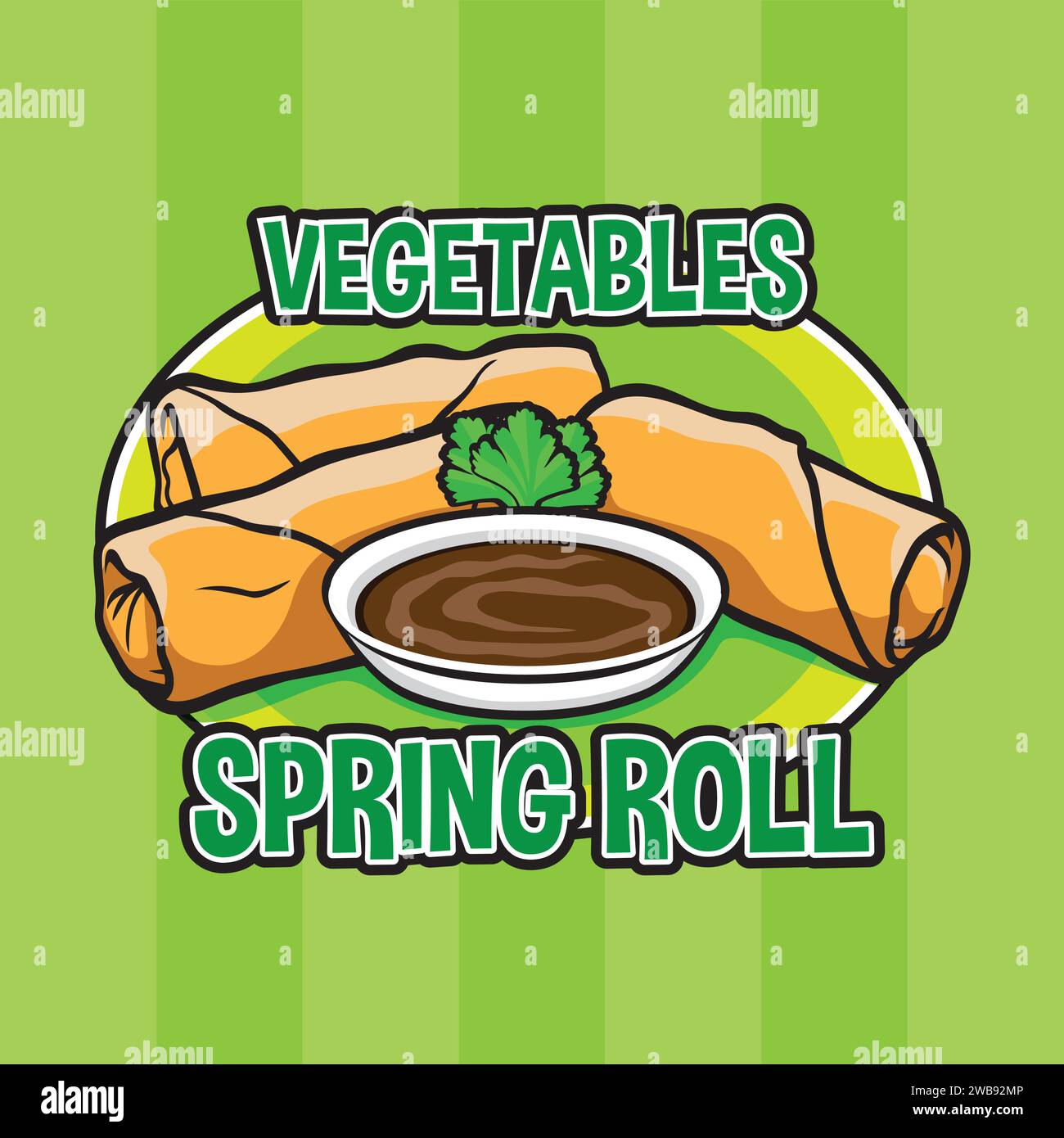 Vegetables Spring Roll Vector Design Stock Vector Image & Art - Alamy