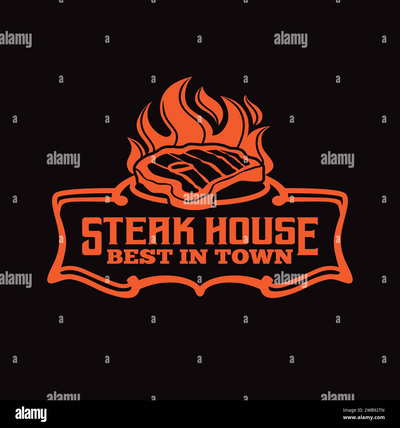 Meat house logo simple hi-res stock photography and images - Alamy