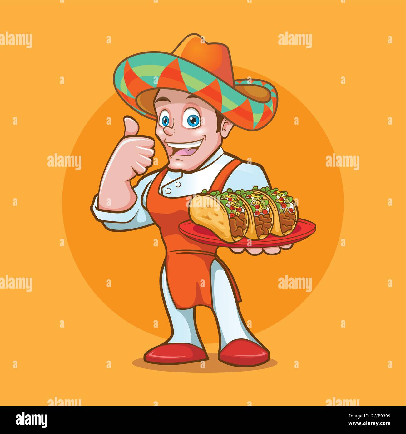 Taco Mascot Logo Design Stock Vector Image & Art - Alamy