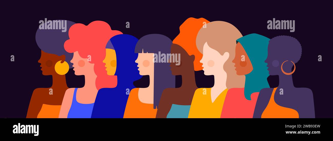 Different ethnicity multi-ethnic, multinational parade beauty women ...