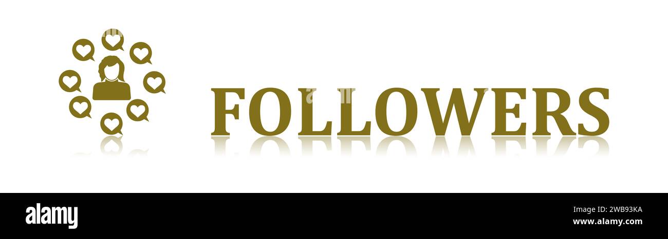 Illustration of a followers concept Stock Photo - Alamy