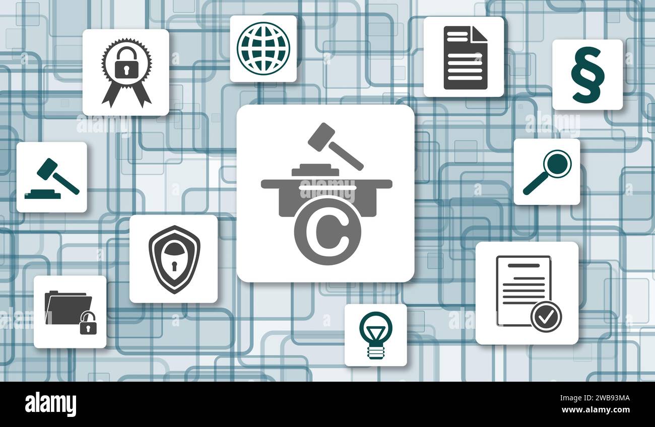 Copyright trademark icons hi-res stock photography and images - Alamy
