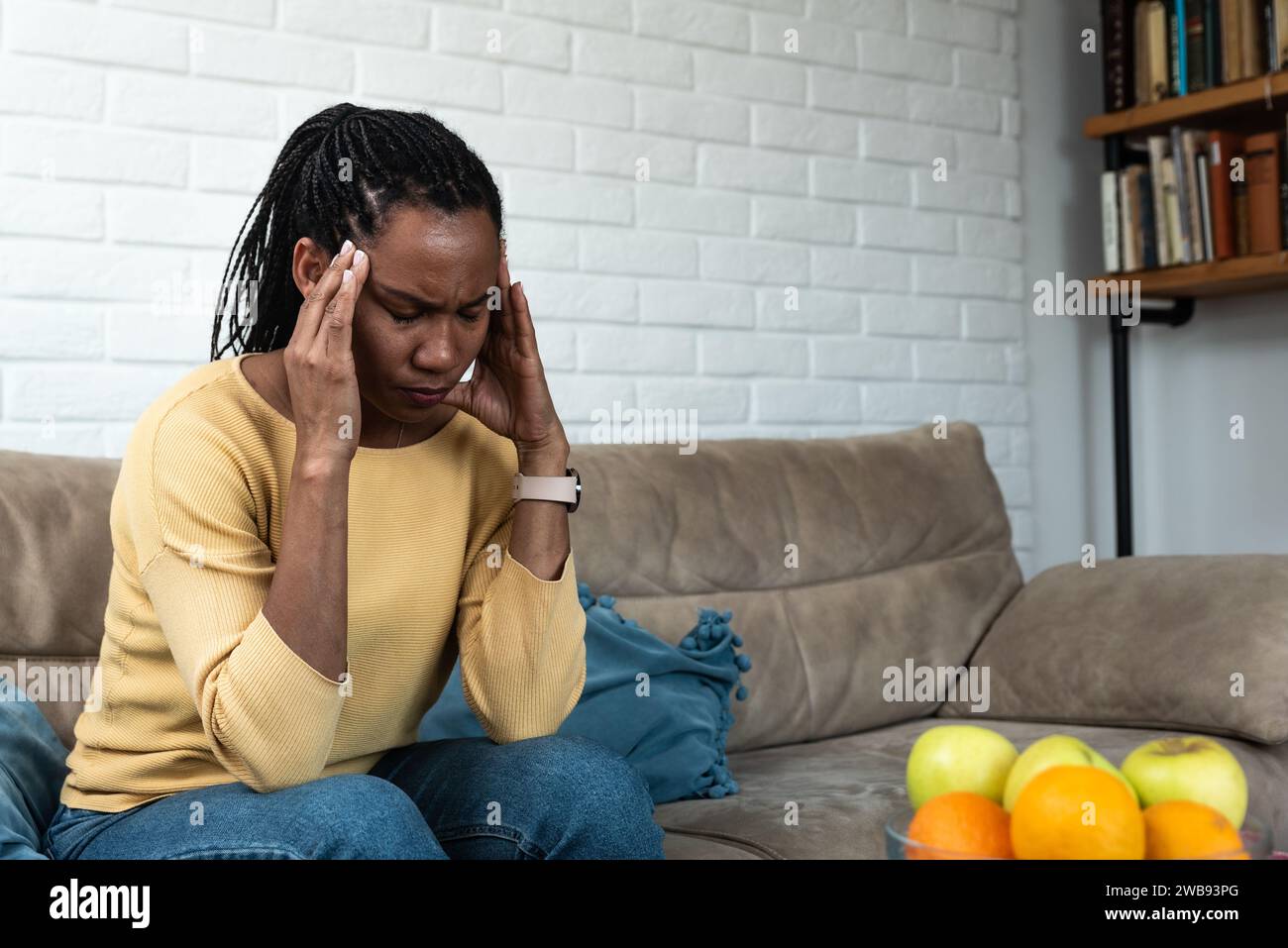 Female construction headache hi-res stock photography and images - Alamy