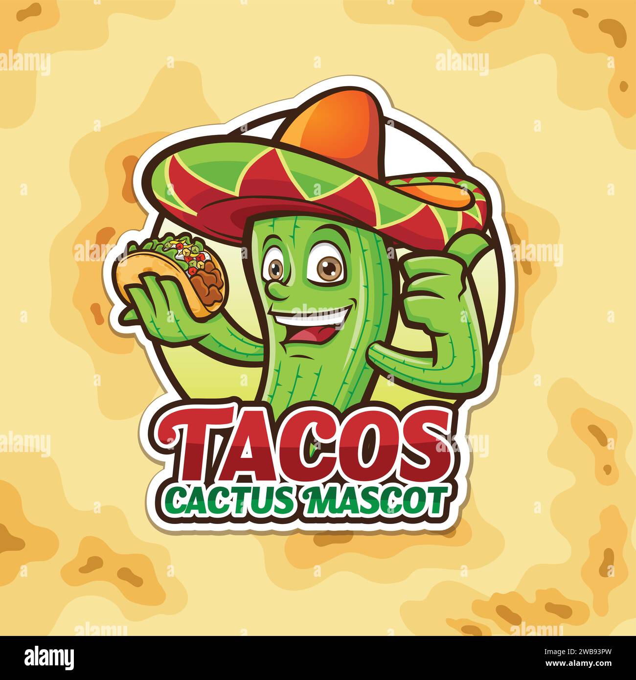 Sombrero hat tacos mexican Stock Vector Images - Alamy