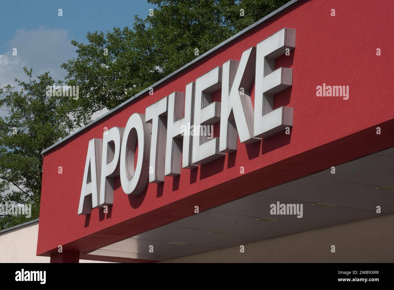 sign or logo of a pharmacy or drugstore for pharmaceutical drugs sign ...