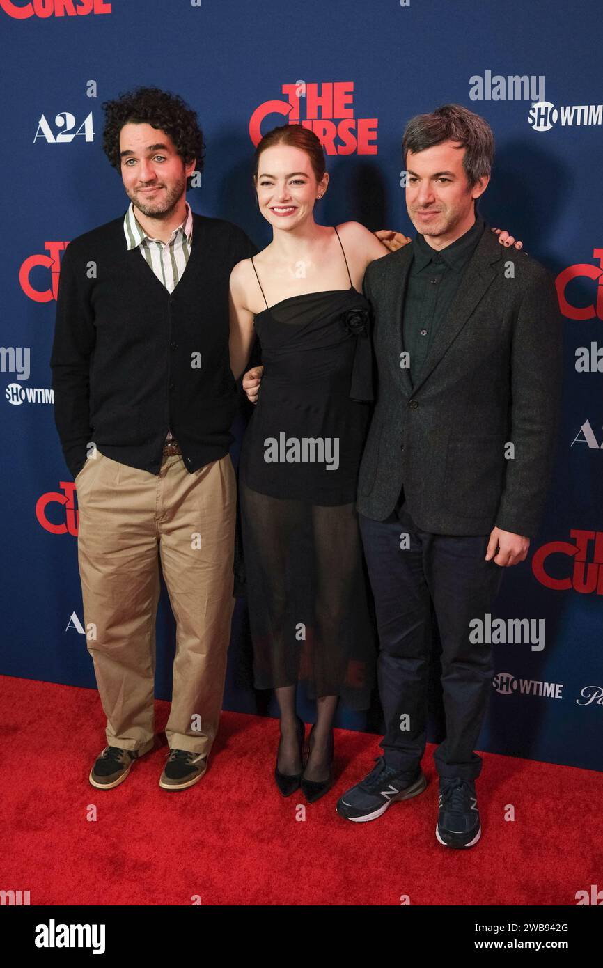 Beverly Hills, USA. 08th Jan, 2024. Benny Safdie, Emma Stone, and ...