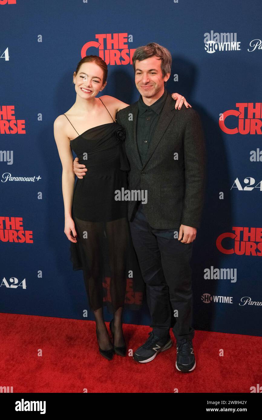 Beverly Hills, USA. 08th Jan, 2024. Emma Stone and Nathan Fielder ...