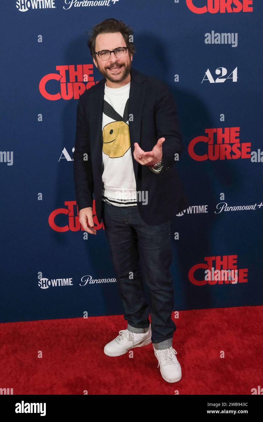 Beverly Hills, USA. 08th Jan, 2024. Charlie Day arrives at “The Curse ...