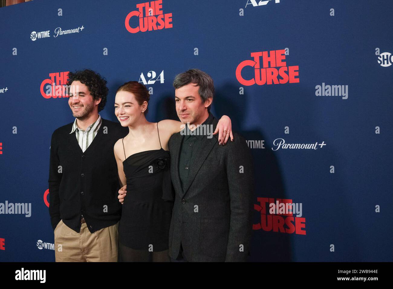 Beverly Hills, USA. 08th Jan, 2024. Benny Safdie, Emma Stone, and ...