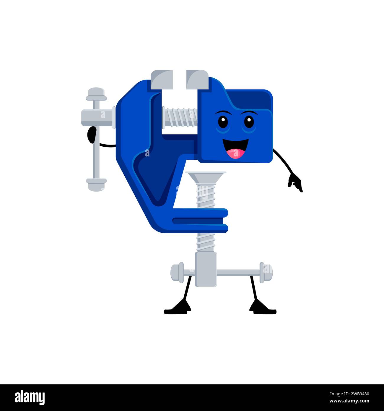 Cartoon funny vice diy, building and repair tool character. Isolated ...