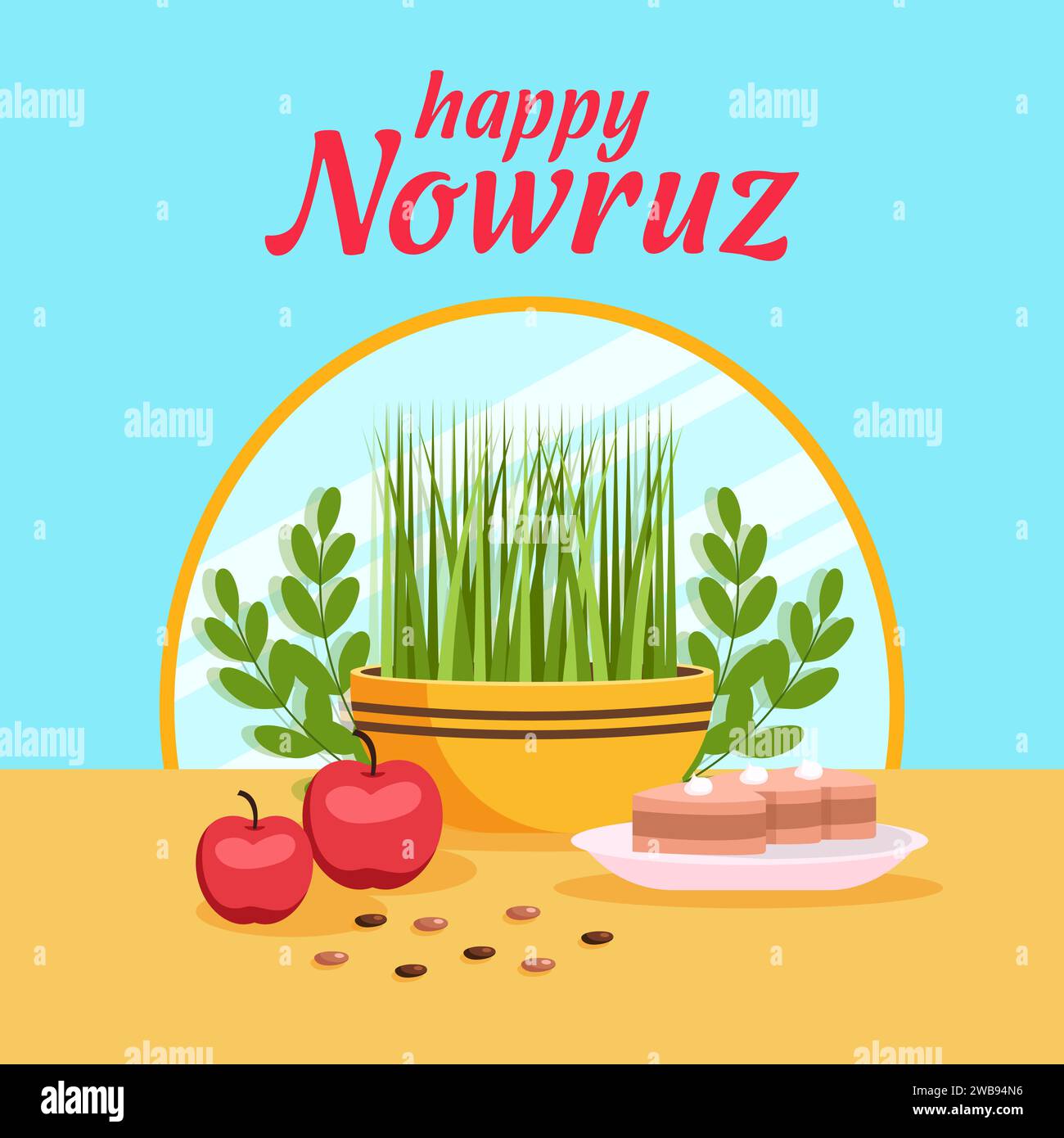 Happy nowruz vector vectors hi-res stock photography and images - Alamy