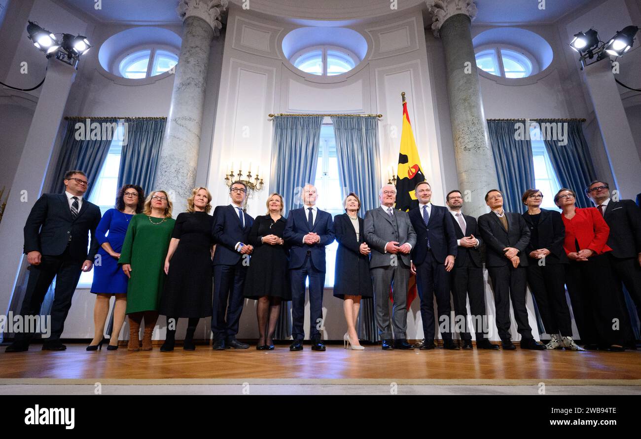 09 January 2024, Berlin: Federal President Frank-Walter Steinmeier (7th ...