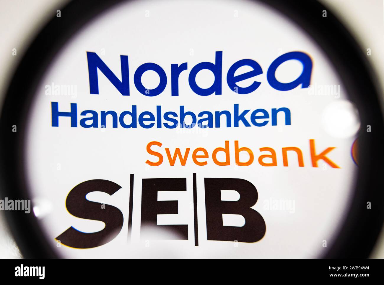 The four major Swedish banks (Swedbank, SEB, Handelsbanken and Nordea Stock Photo - Alamy