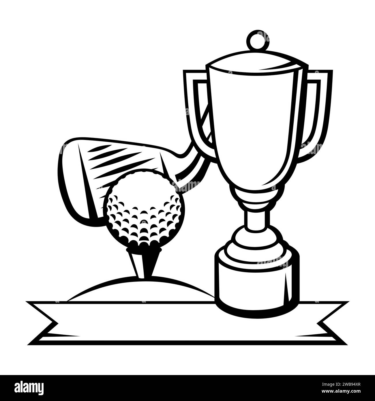 Illustration with golf items. Sport club image Stock Vector Image & Art ...