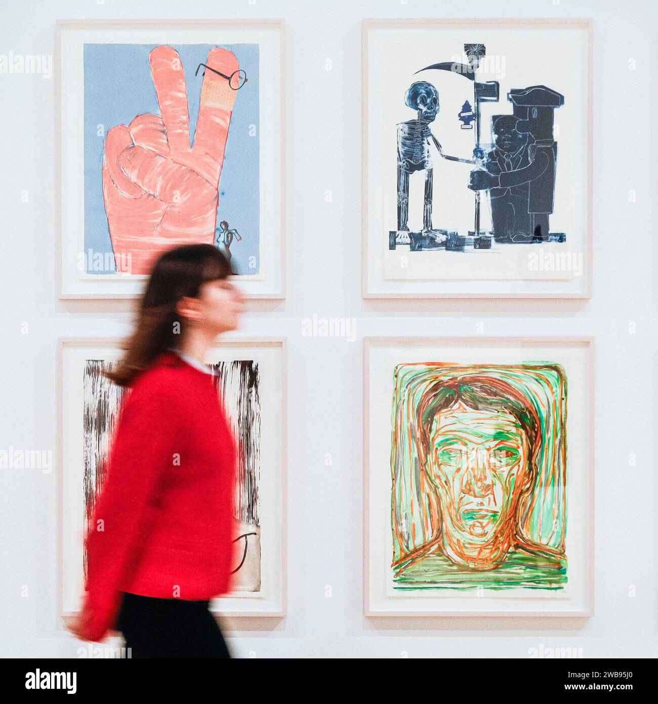 Staff with 'Untitled', 2011-12, a collection of heads and portraits ...